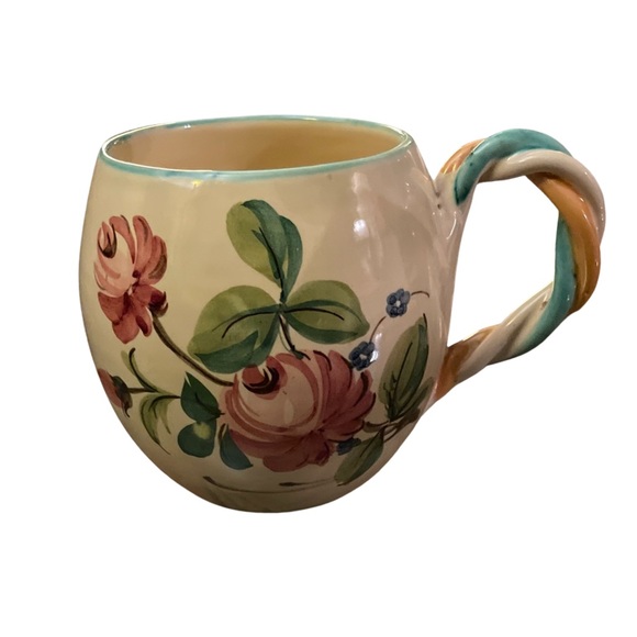 unbranded | Dining | Vintage Hand Painted Italian Pottery Mug Floral ...